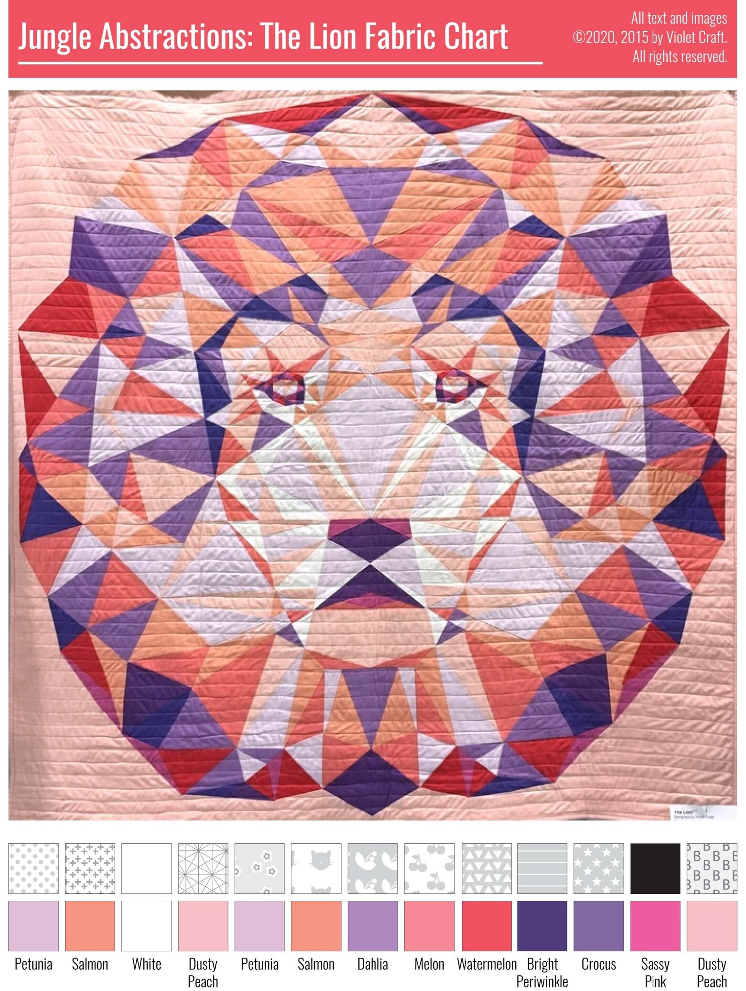 Jungle Abstractions: The Lion — Violet Craft