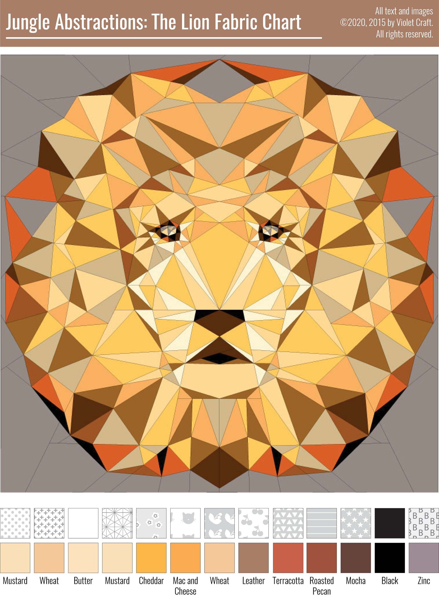 Jungle Abstractions: The Lion — Violet Craft