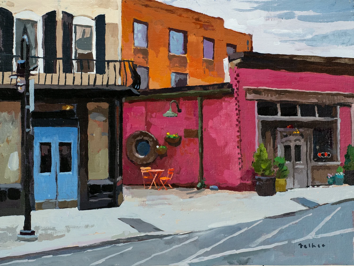 "Table for Two, Old City Java" — Robert Felker Art