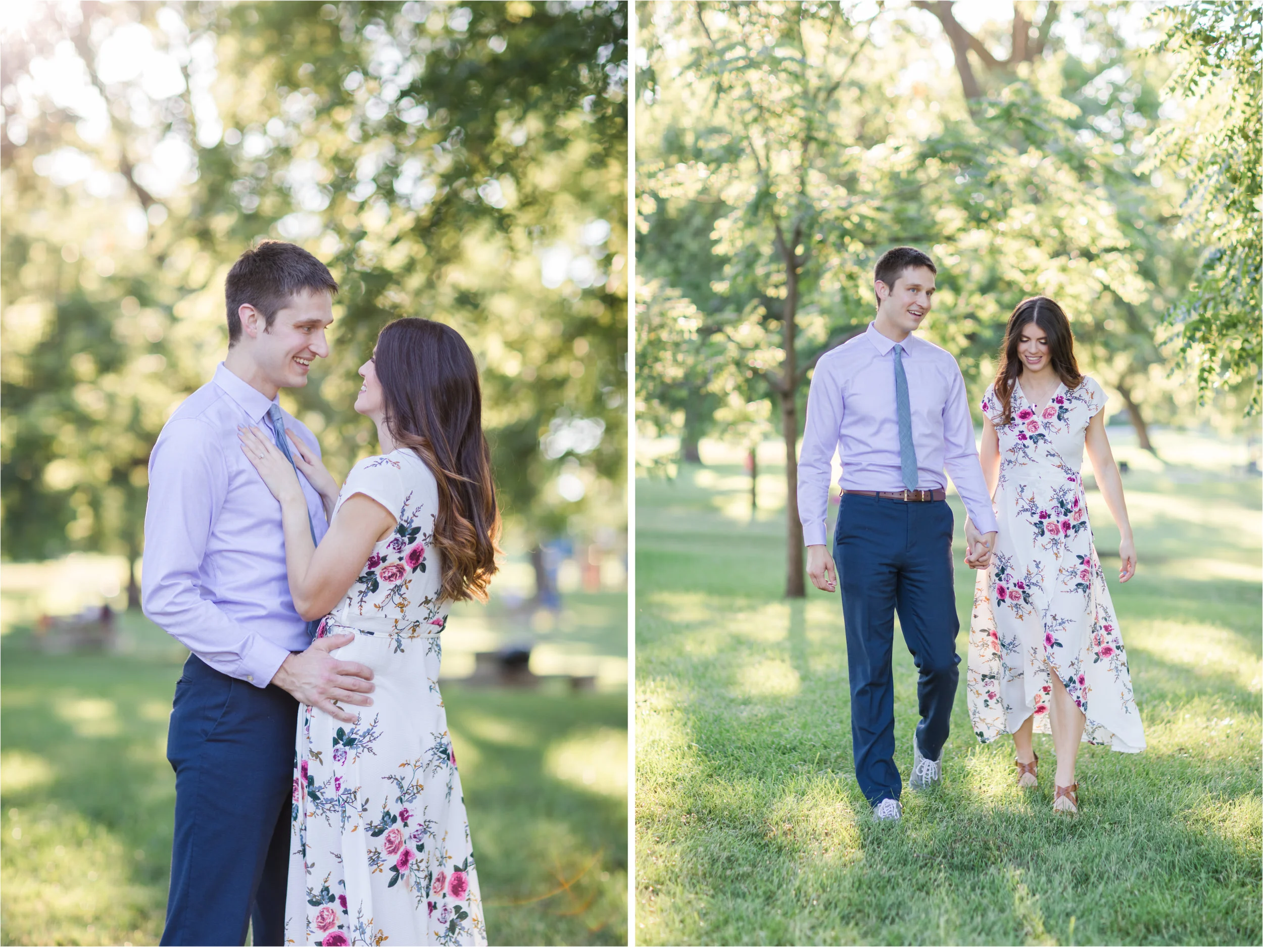 Downtown and Loose Park Kansas City Engagement Session | Brian & Kay ...