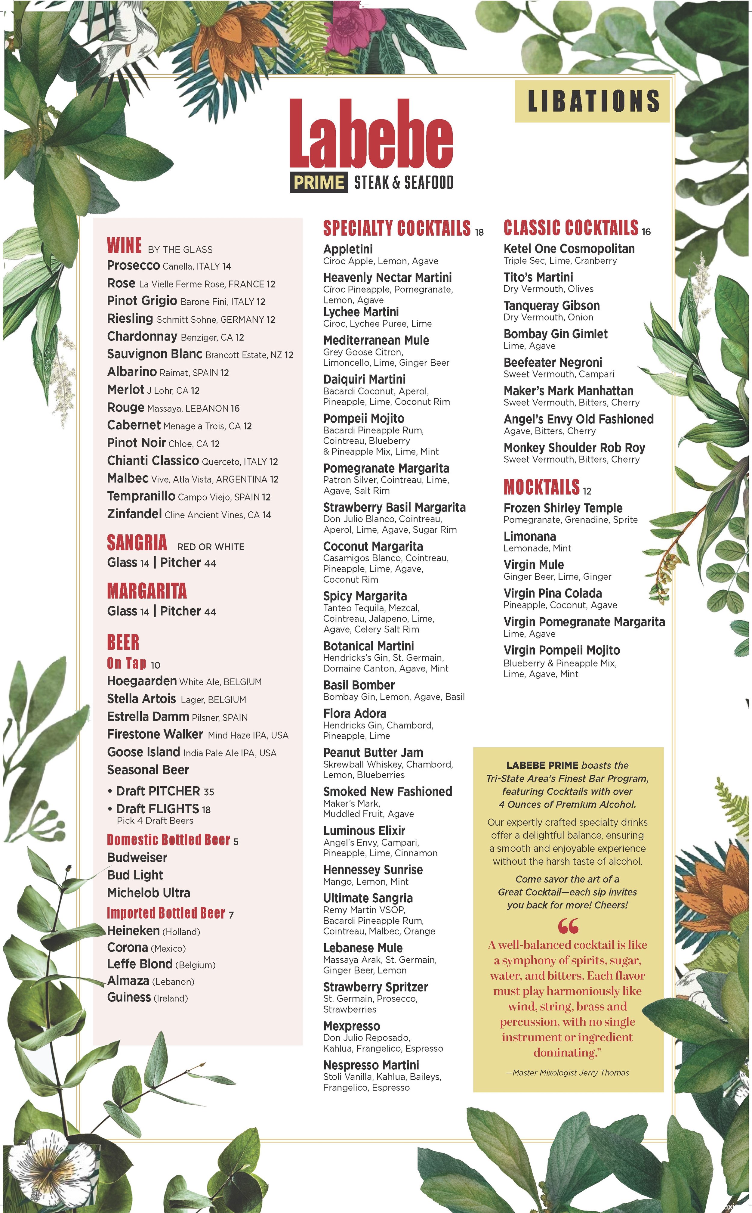 Libations — Labebe Prime