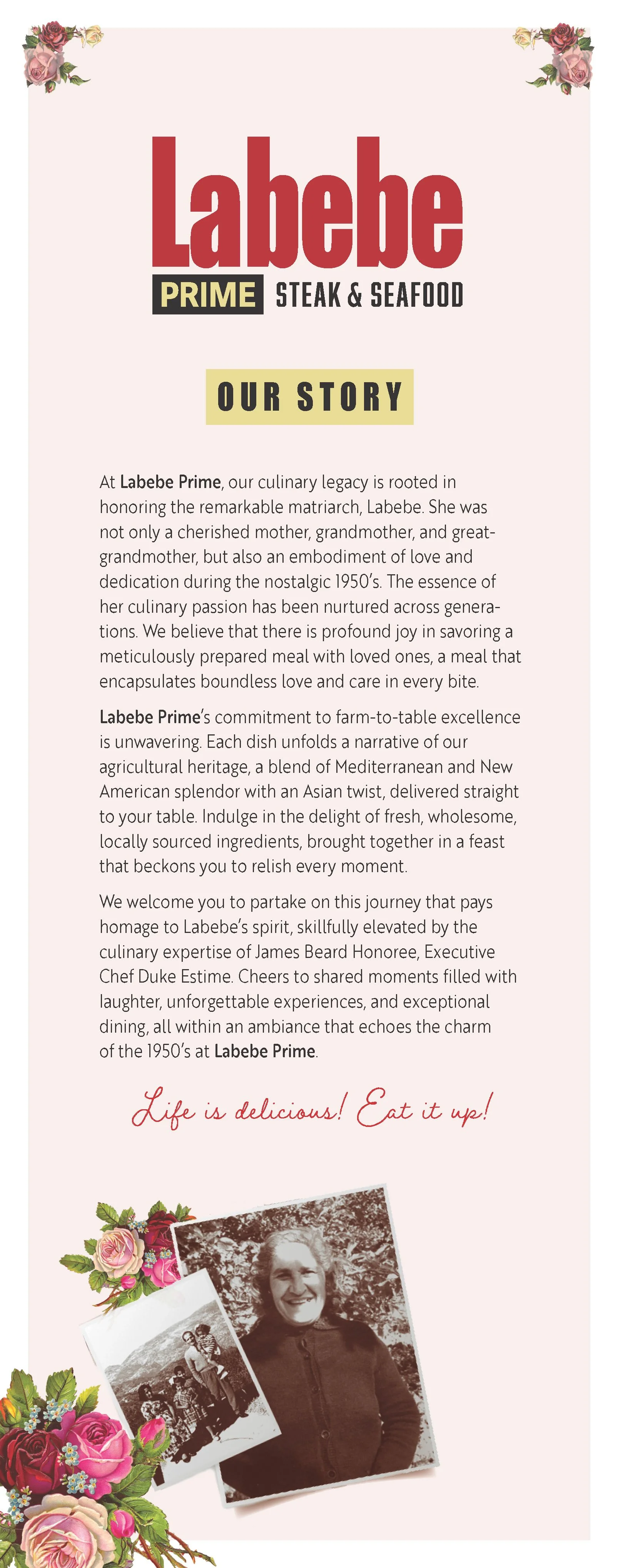 Wine Menu — Labebe Prime