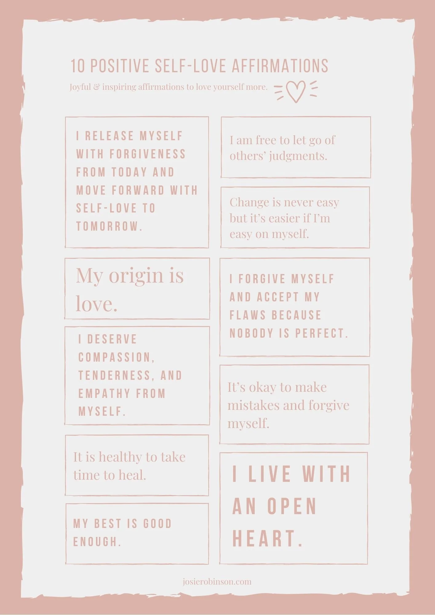 5 Simple Self Love Exercises That Will Heal Your Life — Josie Robinson