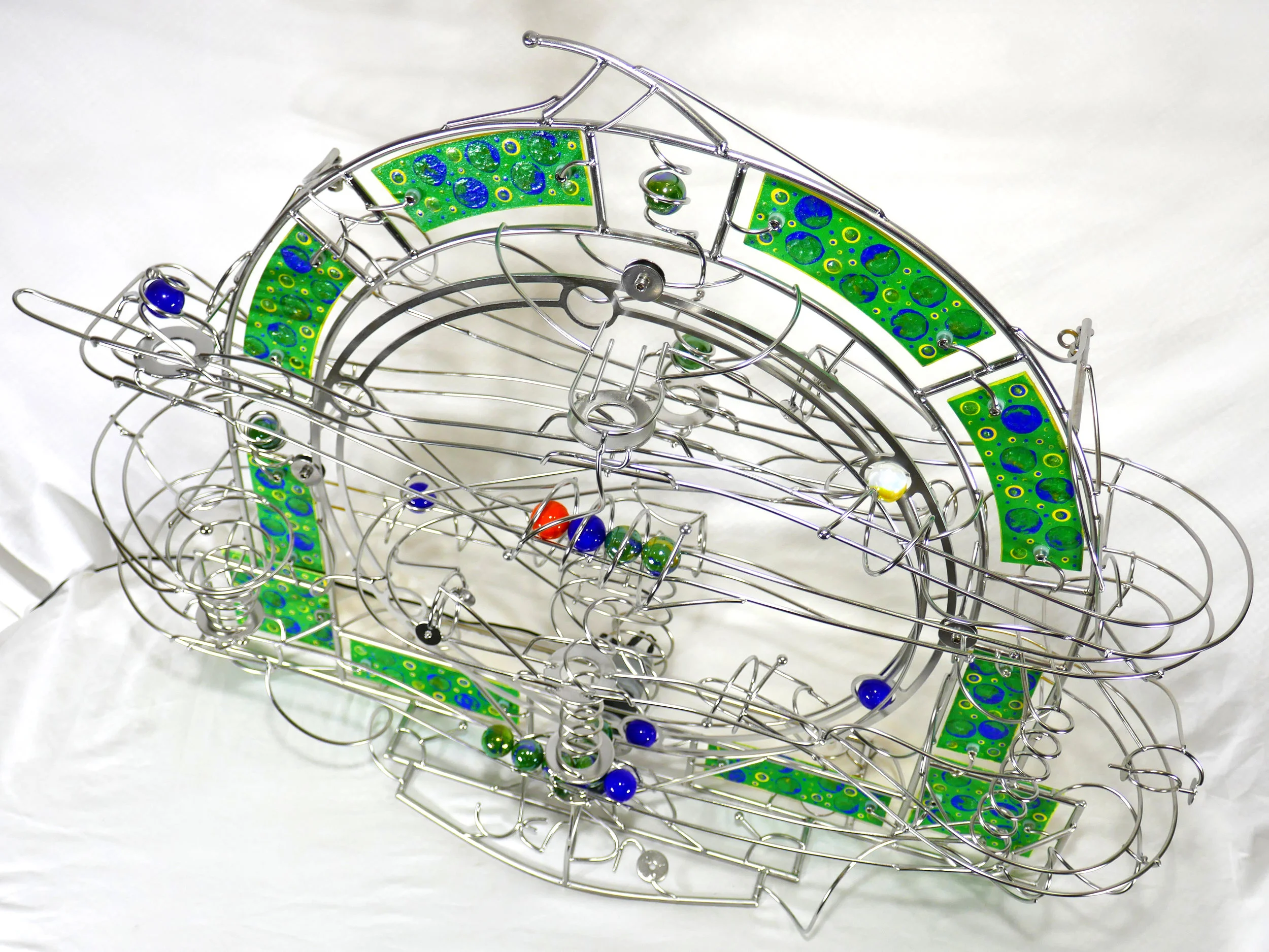 RBS 071 "Planet Nine" Rolling Ball Sculpture - Kinetic Marble Run ...