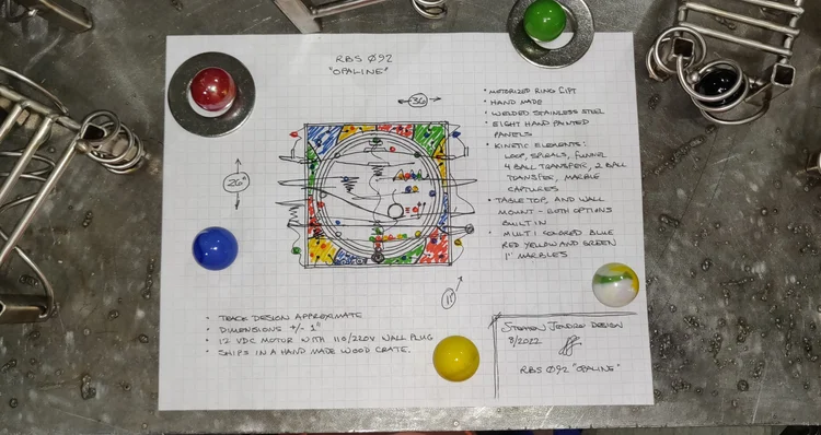 Design notes - Rolling Ball Sculpture - Kinetic Marble Machine ...