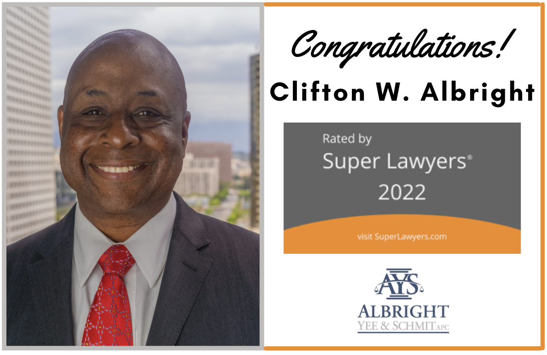 Albright Yee & Schmit, APC Partner, Clifton W. Albright, Recognized as ...