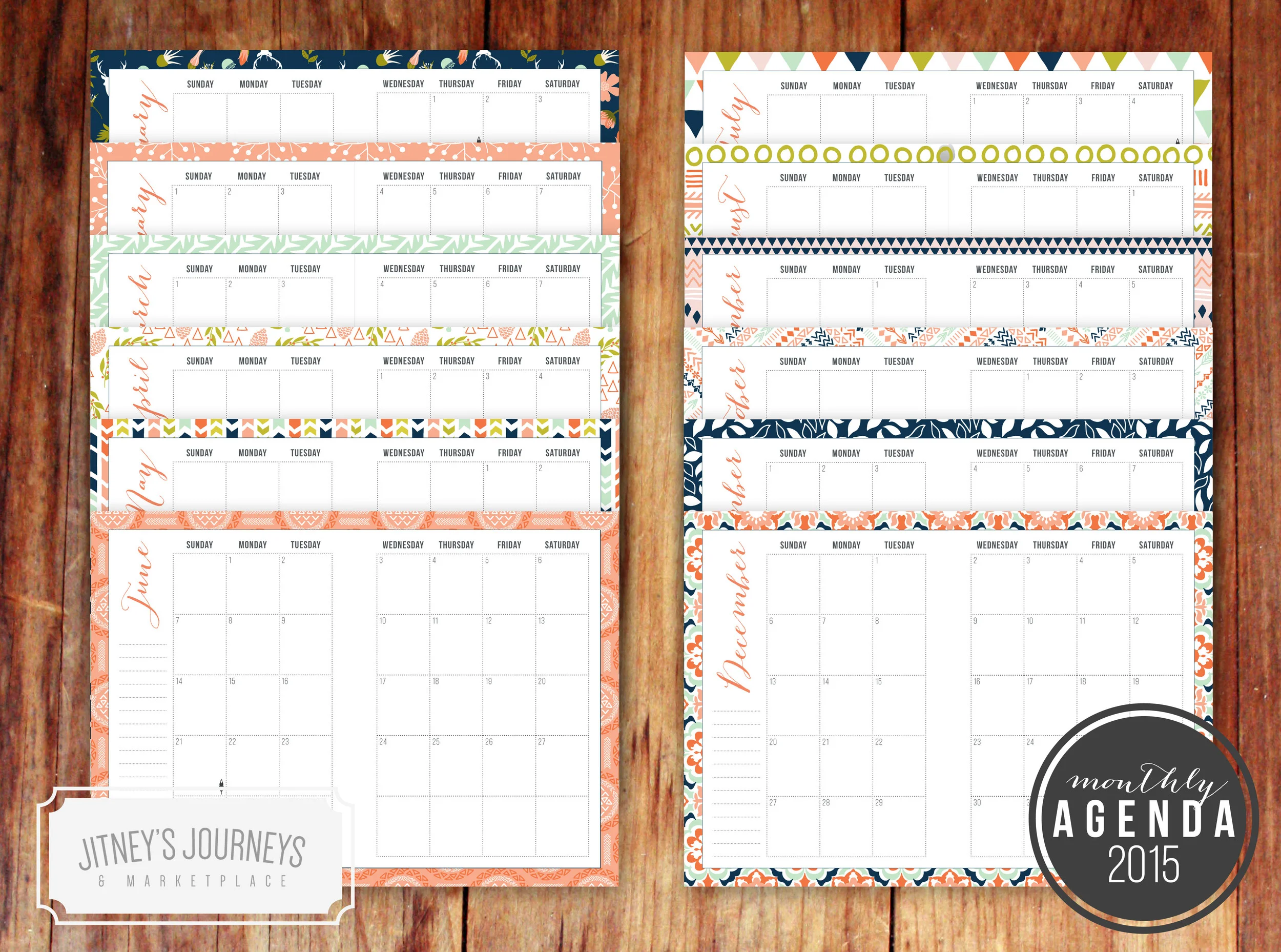 2015 Daily Agenda // Vote for Your Favorite Cover Design! — JITNEYS