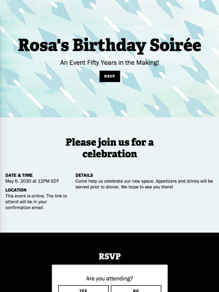 Create Invitations and Track RSVPs for Personal Events | Blackbird RSVP ...
