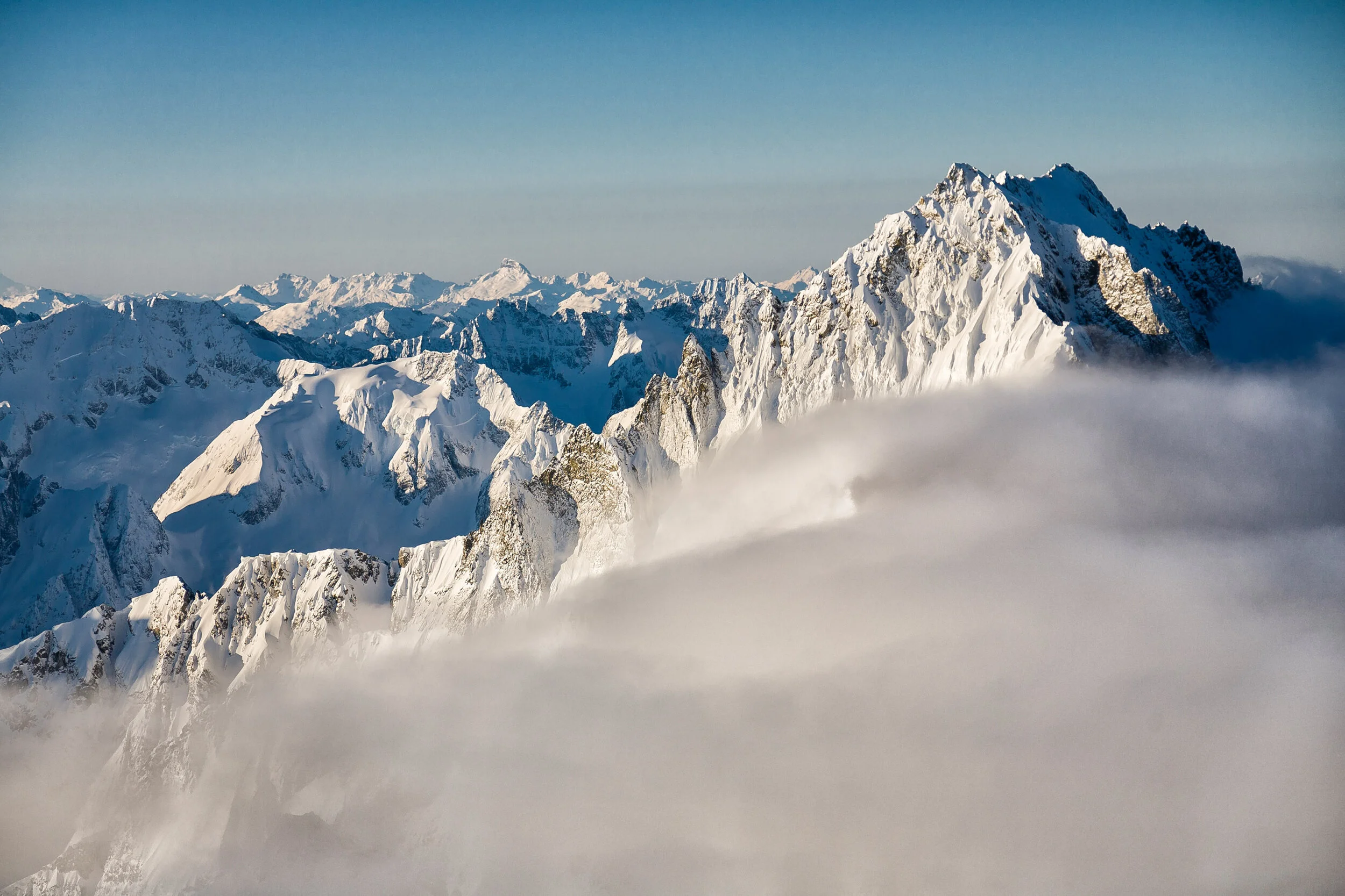 Cascade Mountain Range Aerial