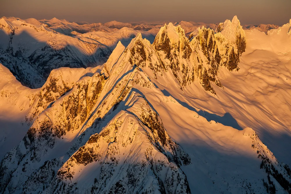 A gallery of fine art aerial images of the North Cascades, including ...