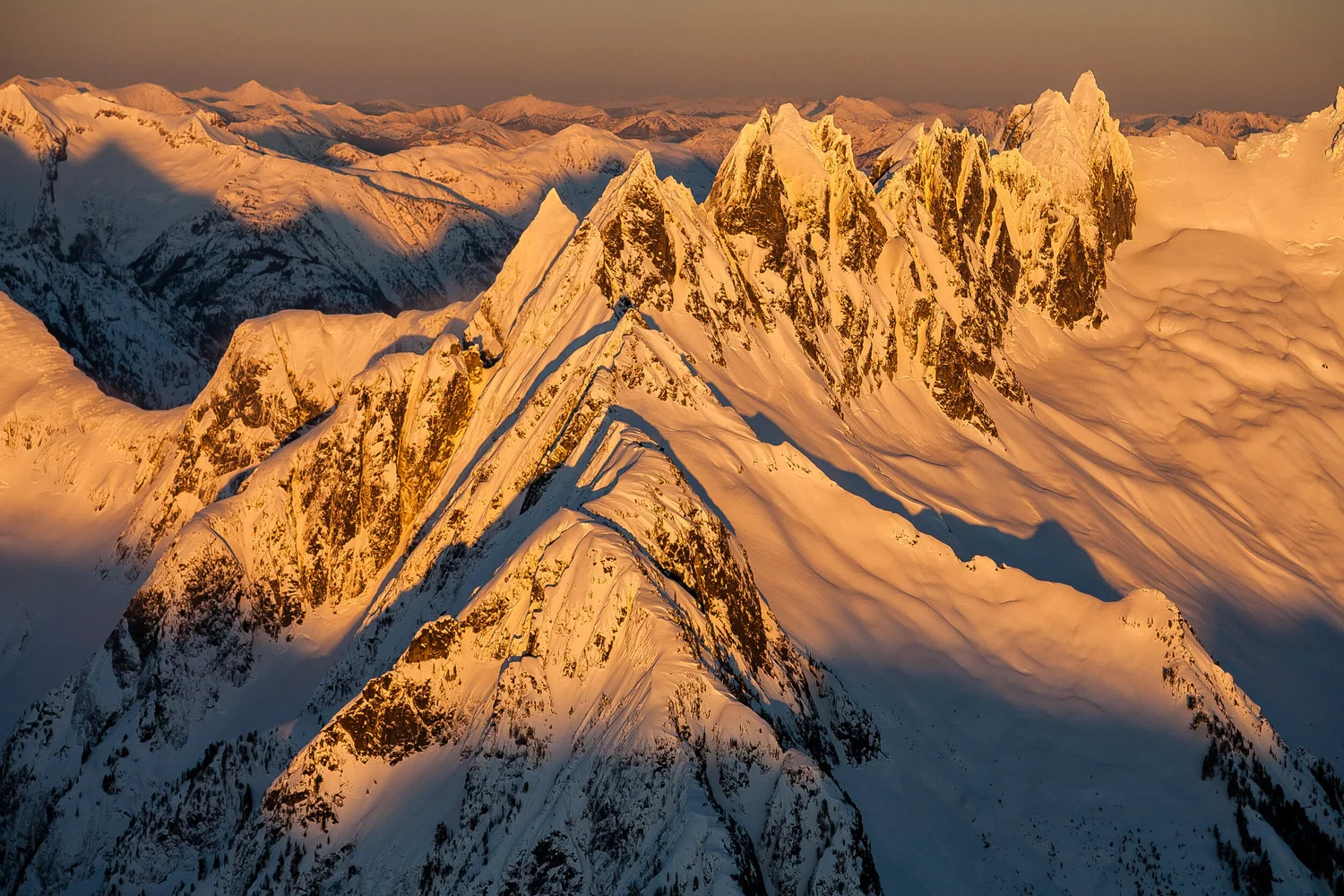 Cascade Mountain Range Aerial