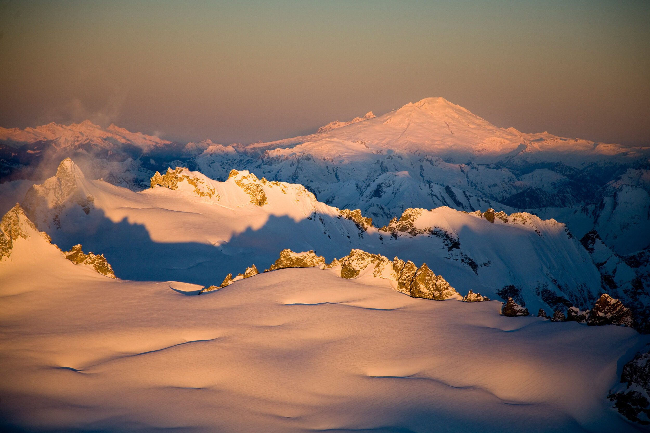 A gallery of fine art aerial images of the North Cascades, including ...