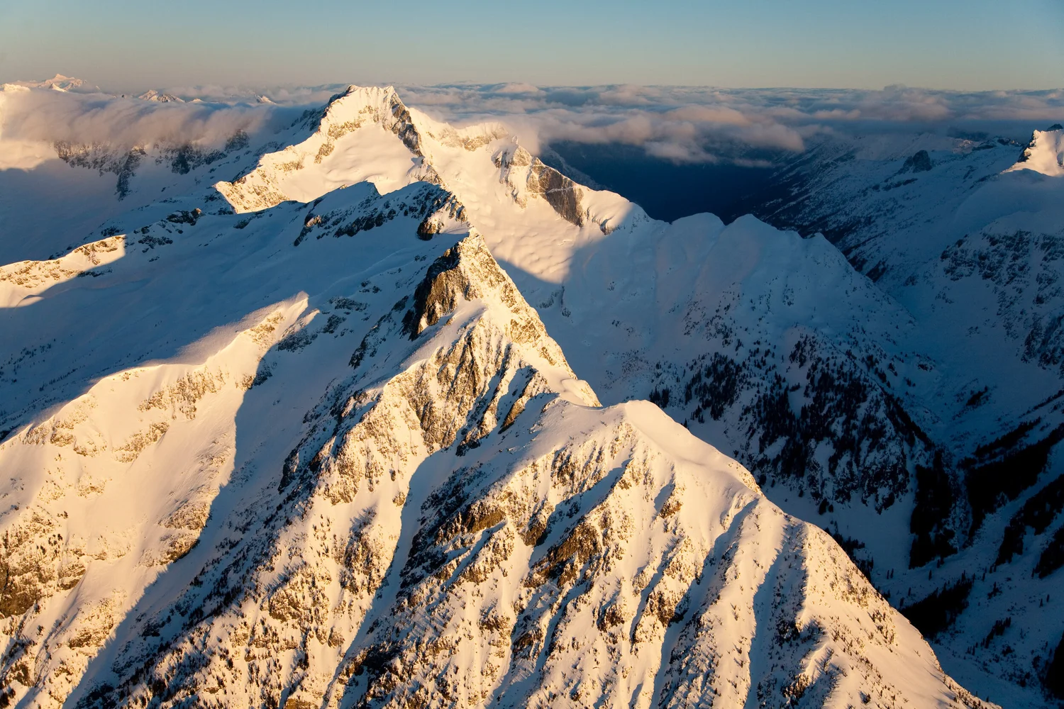 A gallery of fine art aerial images of the North Cascades, including ...