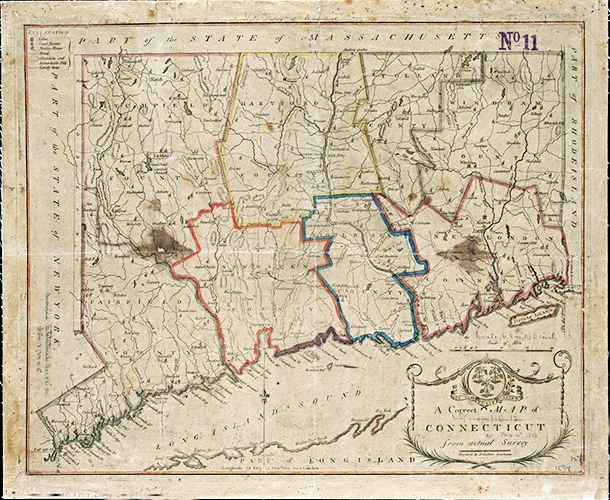 1797 Antique Connecticut Map — MUSEUM OUTLETS