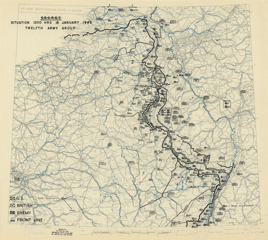WW2 Army Situation Antique Military Map — MUSEUM OUTLETS