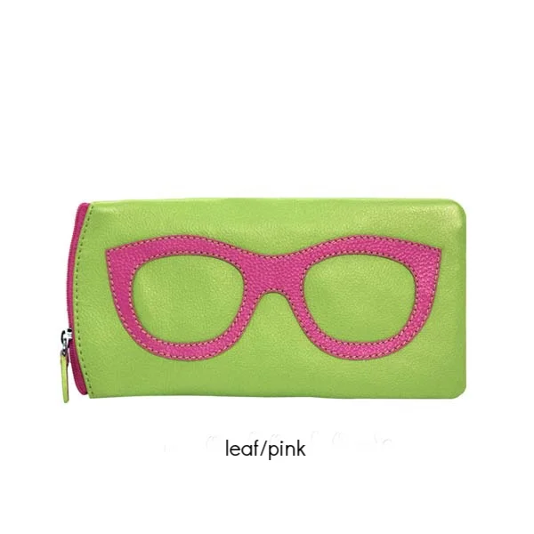 fun color leather eyeglass case — MUSEUM OUTLETS