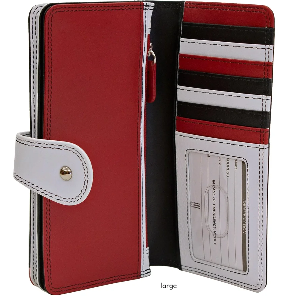 color leather wallets — MUSEUM OUTLETS