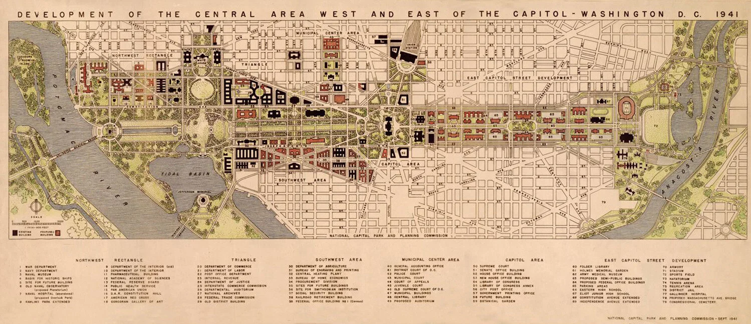 1941 Washington DC Antique Map — MUSEUM OUTLETS