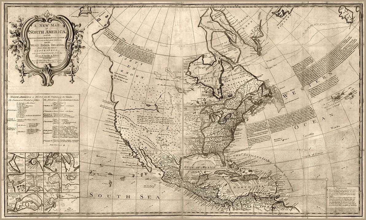 1725 America Antique Map — MUSEUM OUTLETS