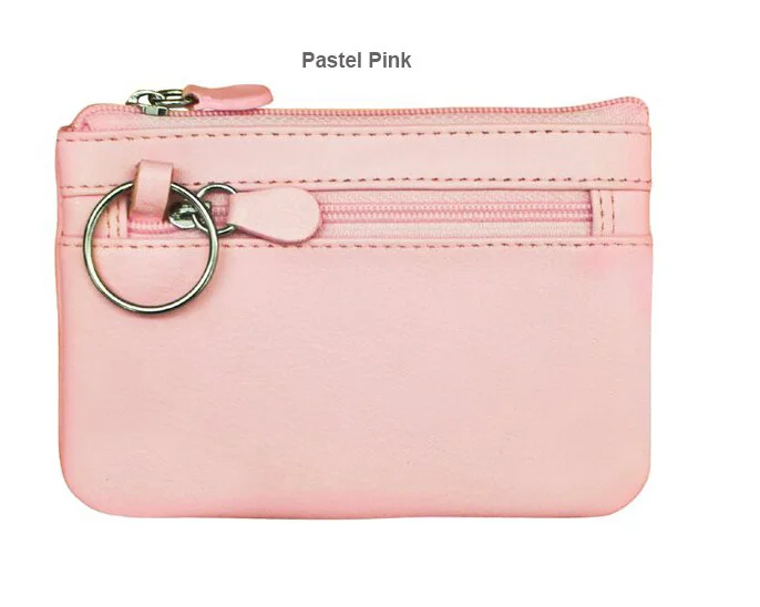 color leather coin purse and key ring — MUSEUM OUTLETS