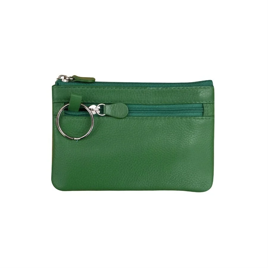 color leather coin purse and key ring — MUSEUM OUTLETS