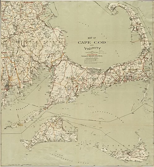 1909 Cape Cod Antique Massachusetts Map — MUSEUM OUTLETS