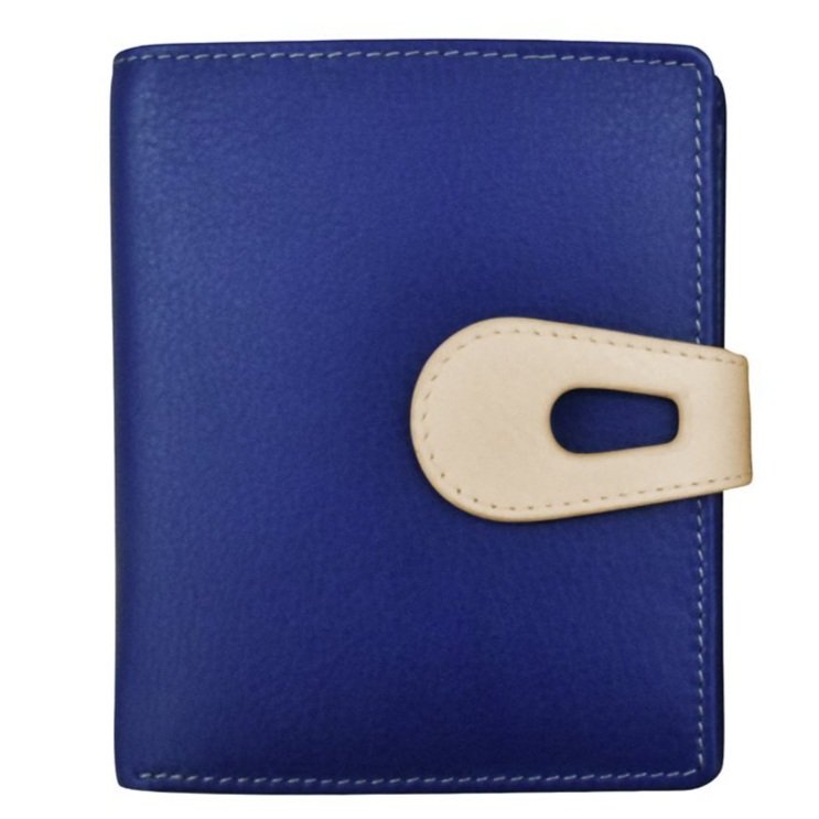 cobalt and stone multicolor leather wallet. — MUSEUM OUTLETS
