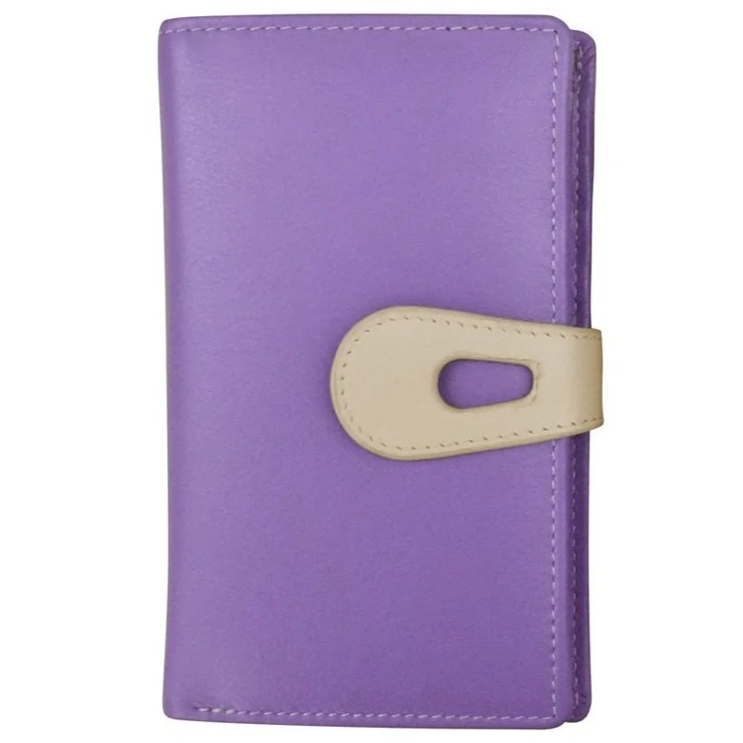 amethyst and bone multicolor leather wallet — MUSEUM OUTLETS
