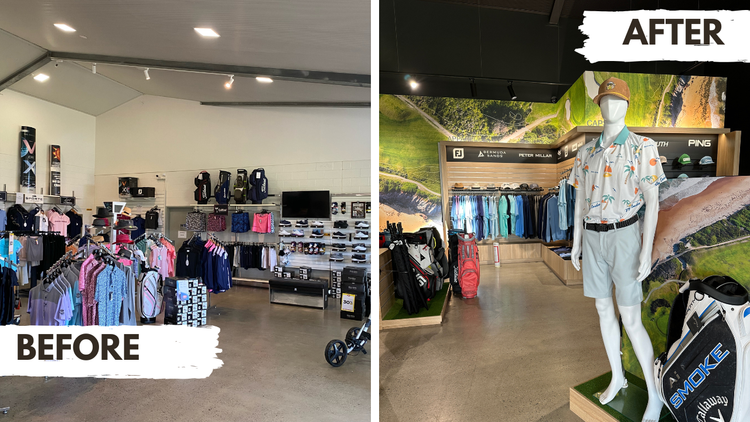 Retail design and construct project for Long Reef Golf Club Pro Shop ...