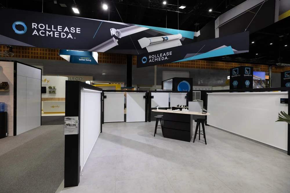 Rollease Acmeda - Exhibition Stand — Brand Dimensions