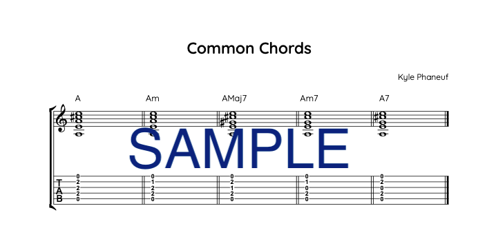 Sample Guitar Chords