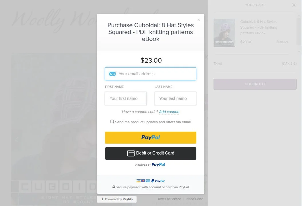 Payhip and discount codes — Woolly Wormhead