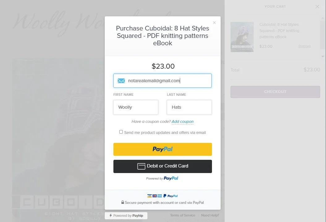 Payhip and discount codes — Woolly Wormhead