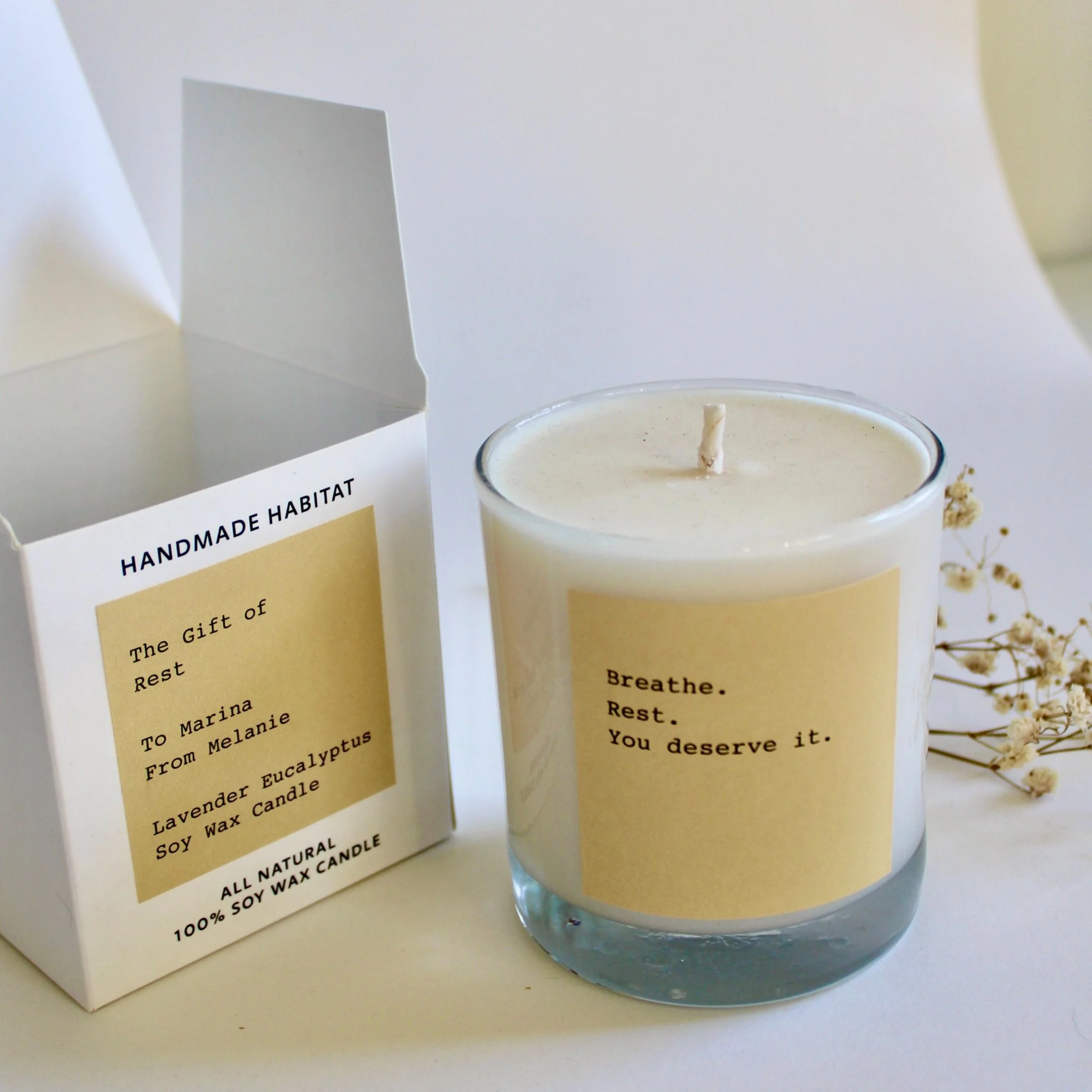 HANDMADE HABITAT — Typewriter Note Candles