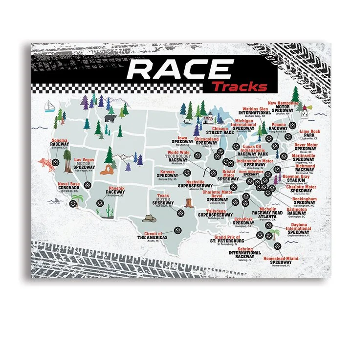 NASCAR USA Racing Track Travel Map — UUPP | Sec Map | Big Ten Map