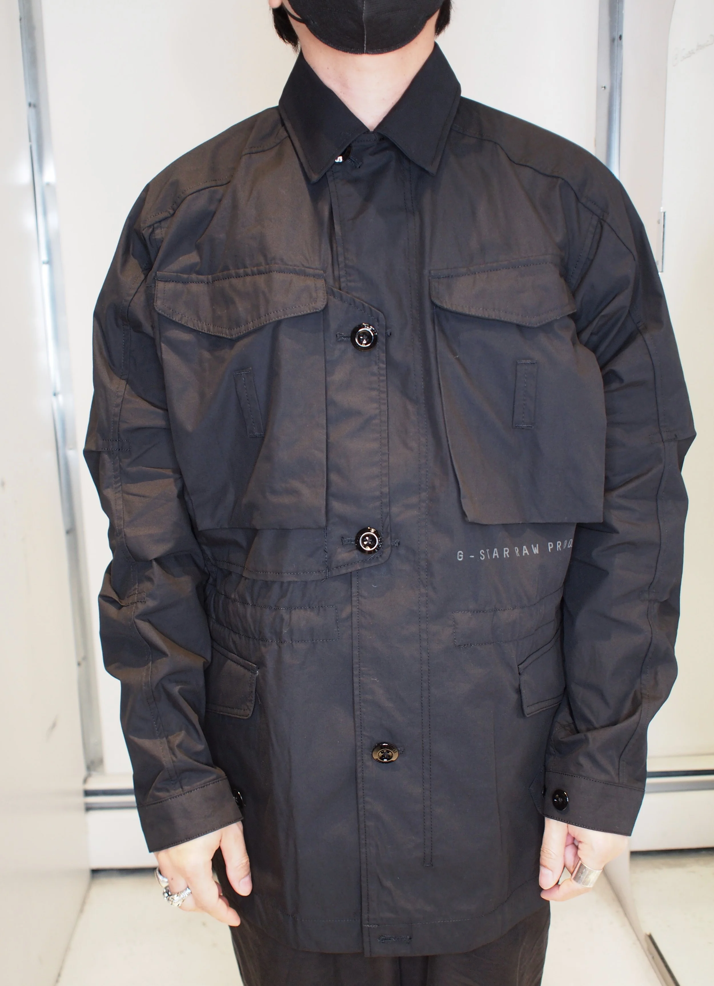 G-Star Raw Oversized Field Jacket - Dk Black Pabe Poplin — global ...