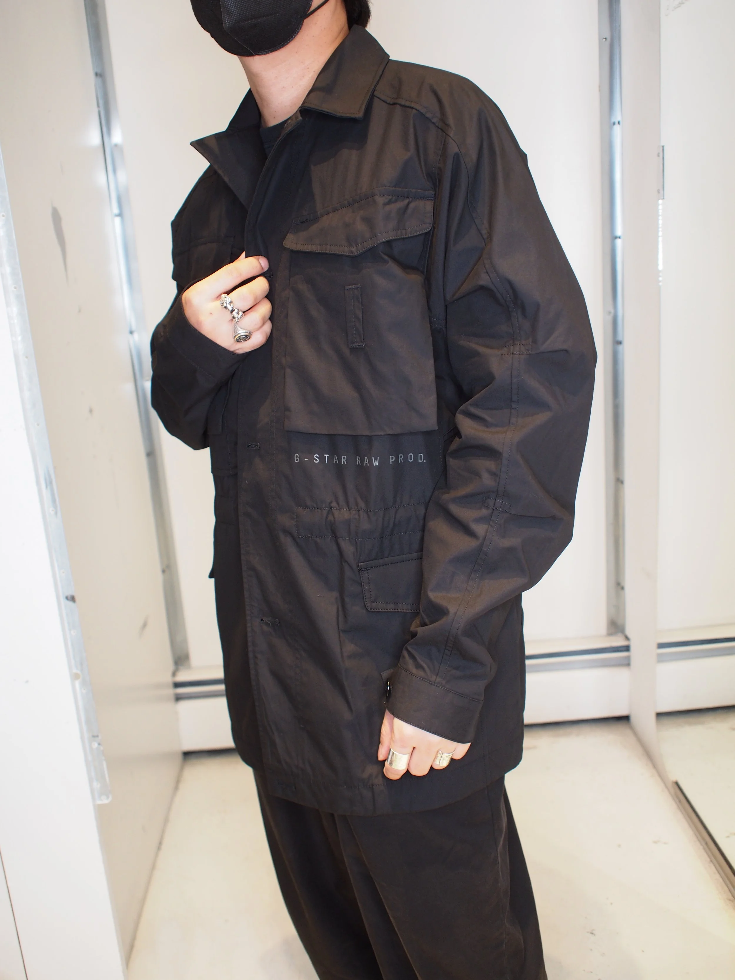 G-Star Raw Oversized Field Jacket - Dk Black Pabe Poplin — global ...