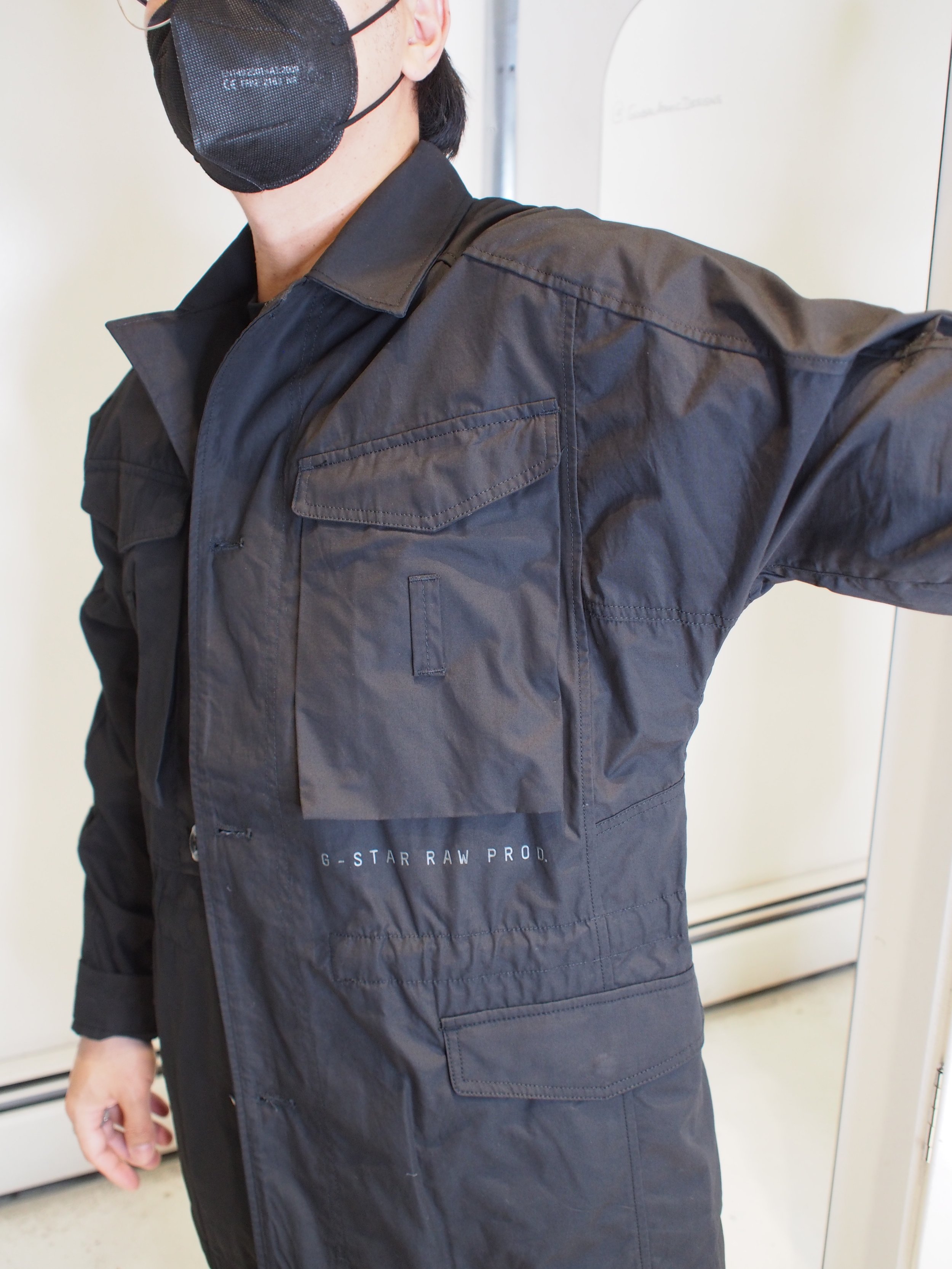 G-Star Raw Oversized Field Jacket - Dk Black Pabe Poplin — global ...