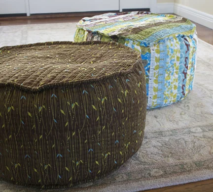 Quilted Bean-Bag Pouf Project — Sharon Holland Designs