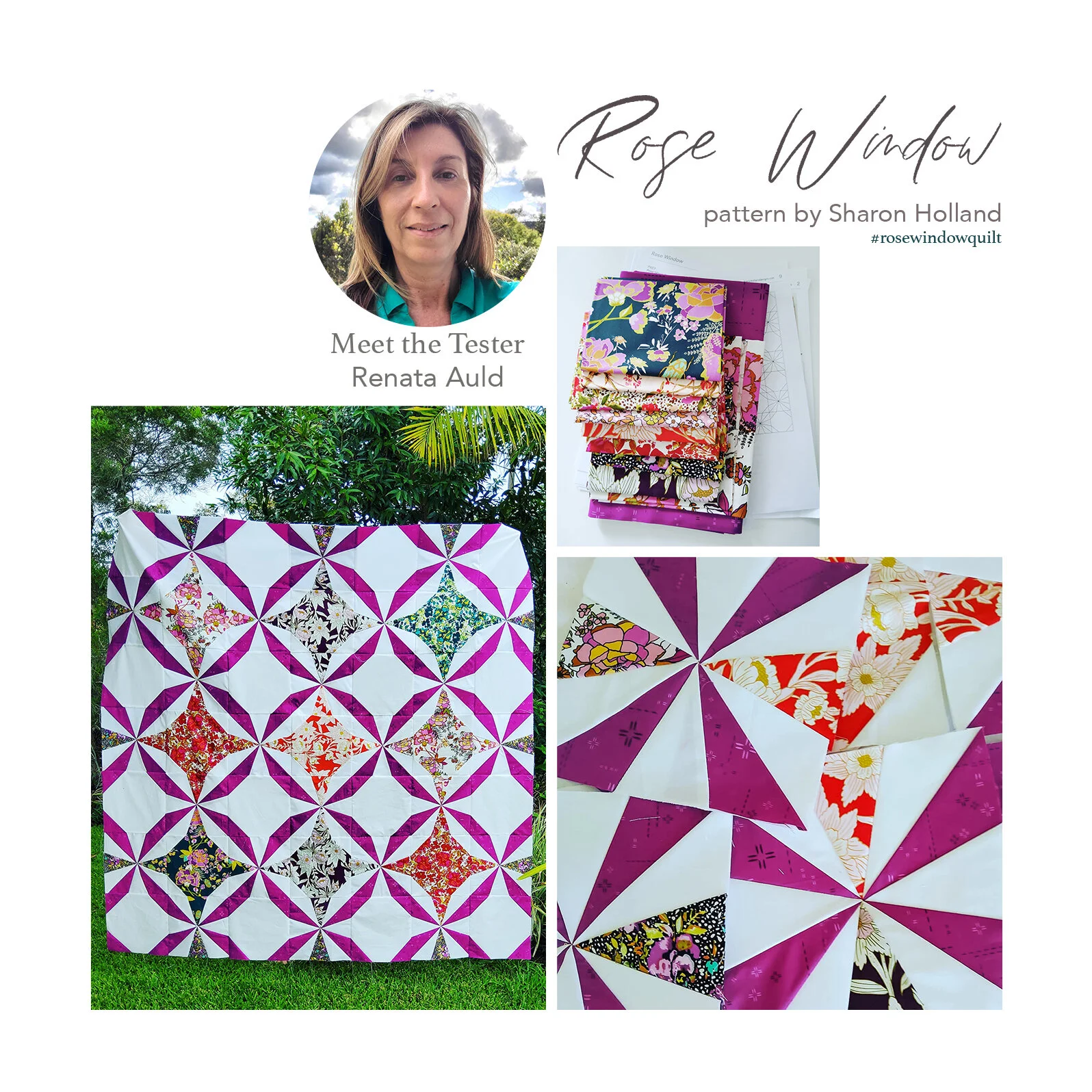Rose Window Quilt — Sharon Holland Designs