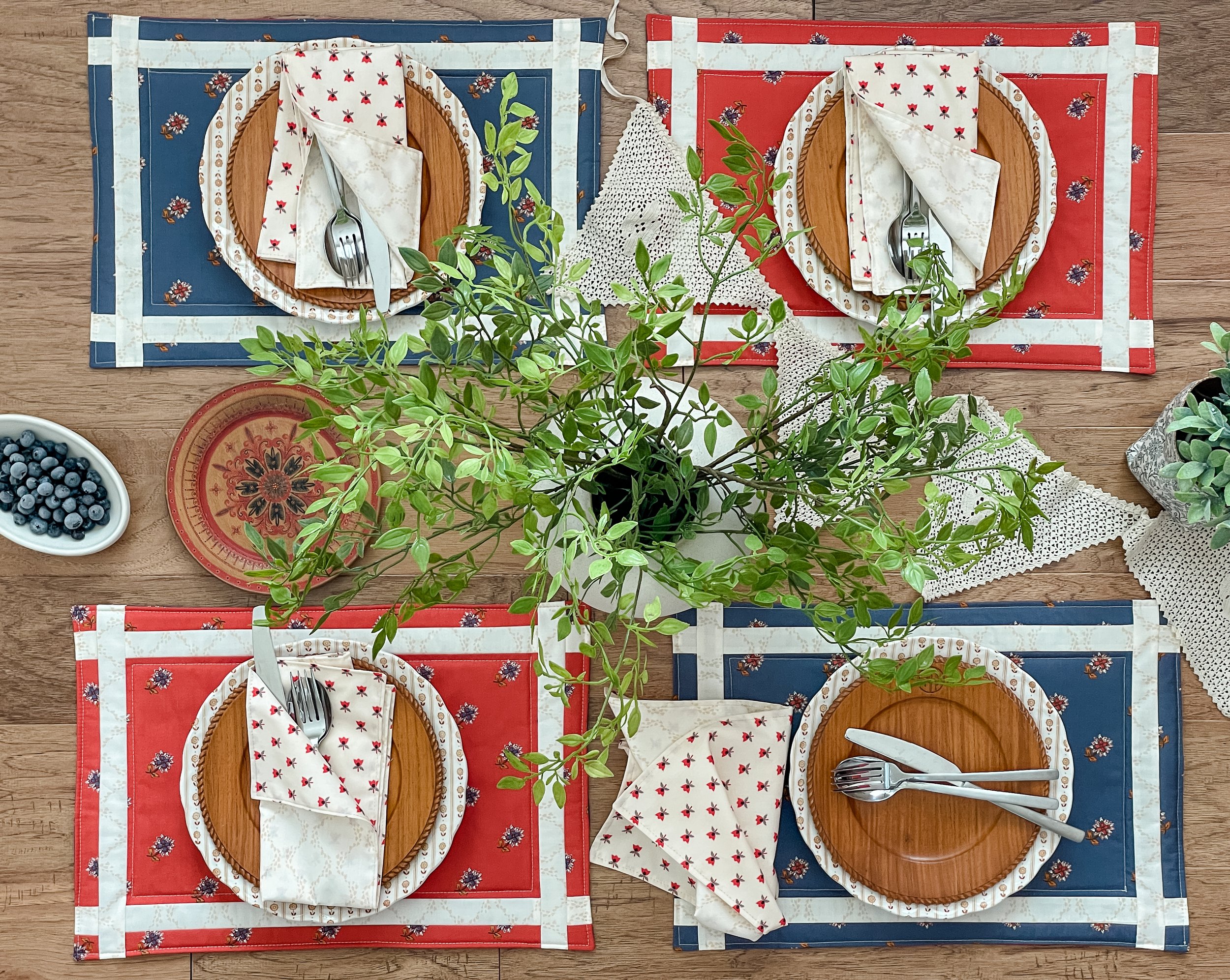 Twofold Reversible Placemats & Napkins — Sharon Holland Designs