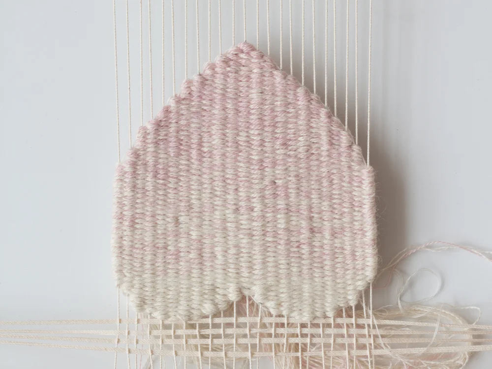 How to Weave a Heart: A Method for Shaped Weaving — Loom + Spindle