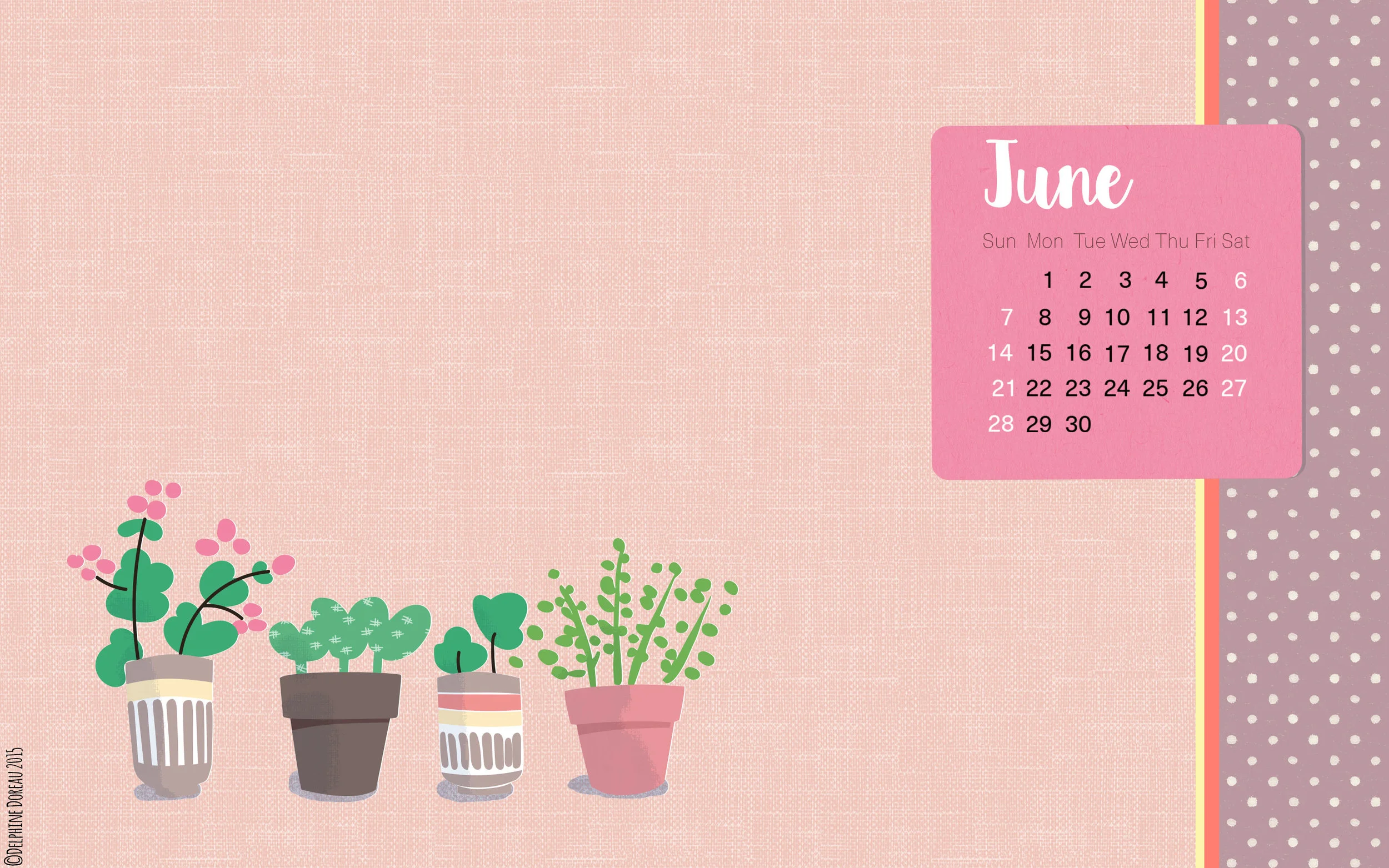 Fresh June calendar. — Le Lapin dans la Lune