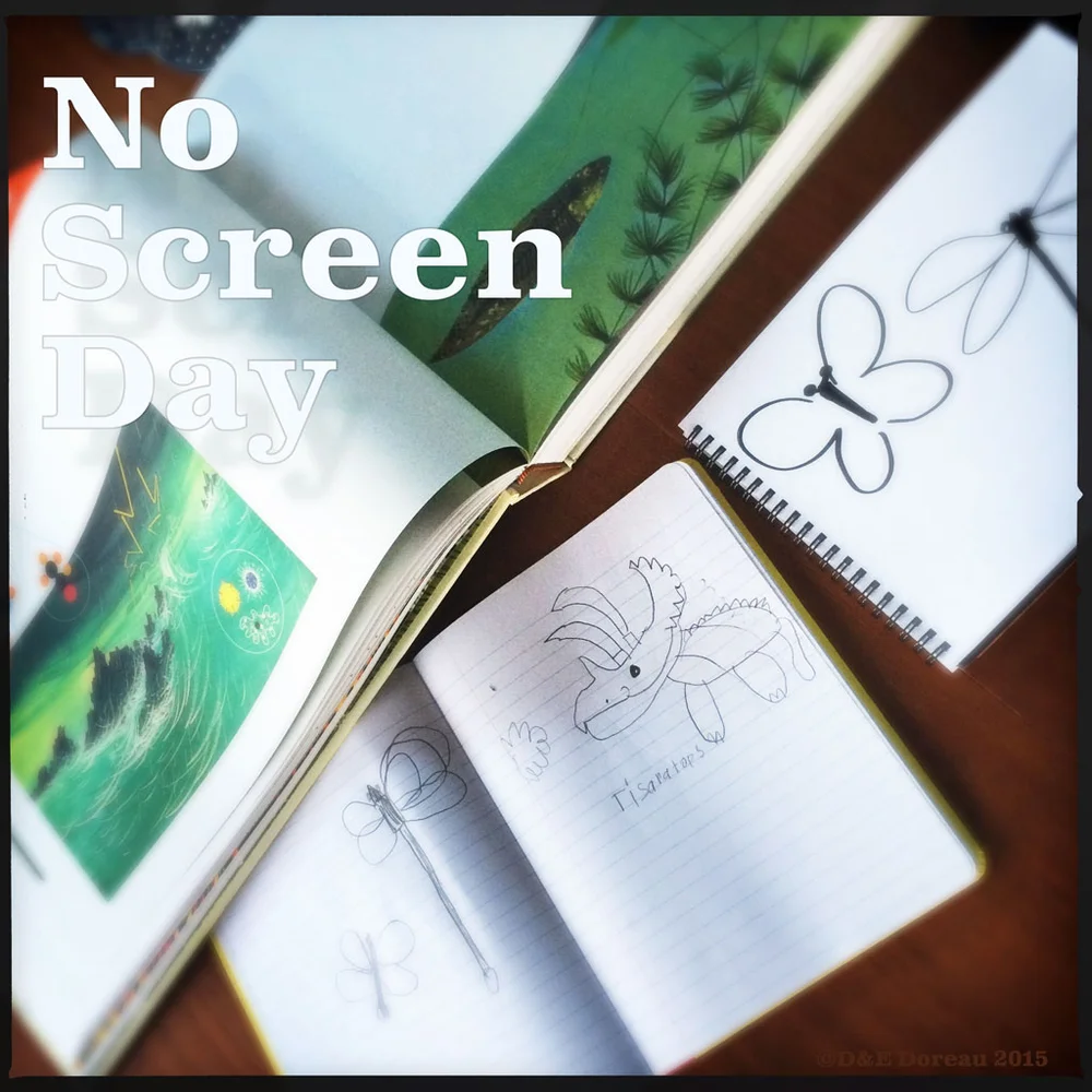 Drawing with Charley harper, a no screen day. — Le Lapin dans la Lune