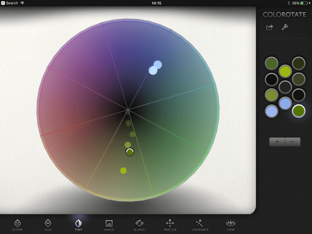 A palette for greens — Le Lapin dans la Lune