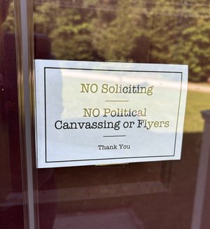 No Soliciting or Political Canvassing Sign - Free Printable —New ...