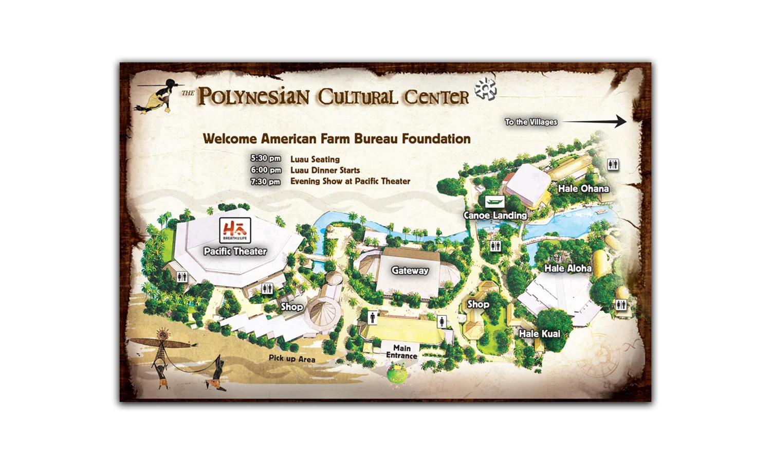 Polynesian Cultural Center Map