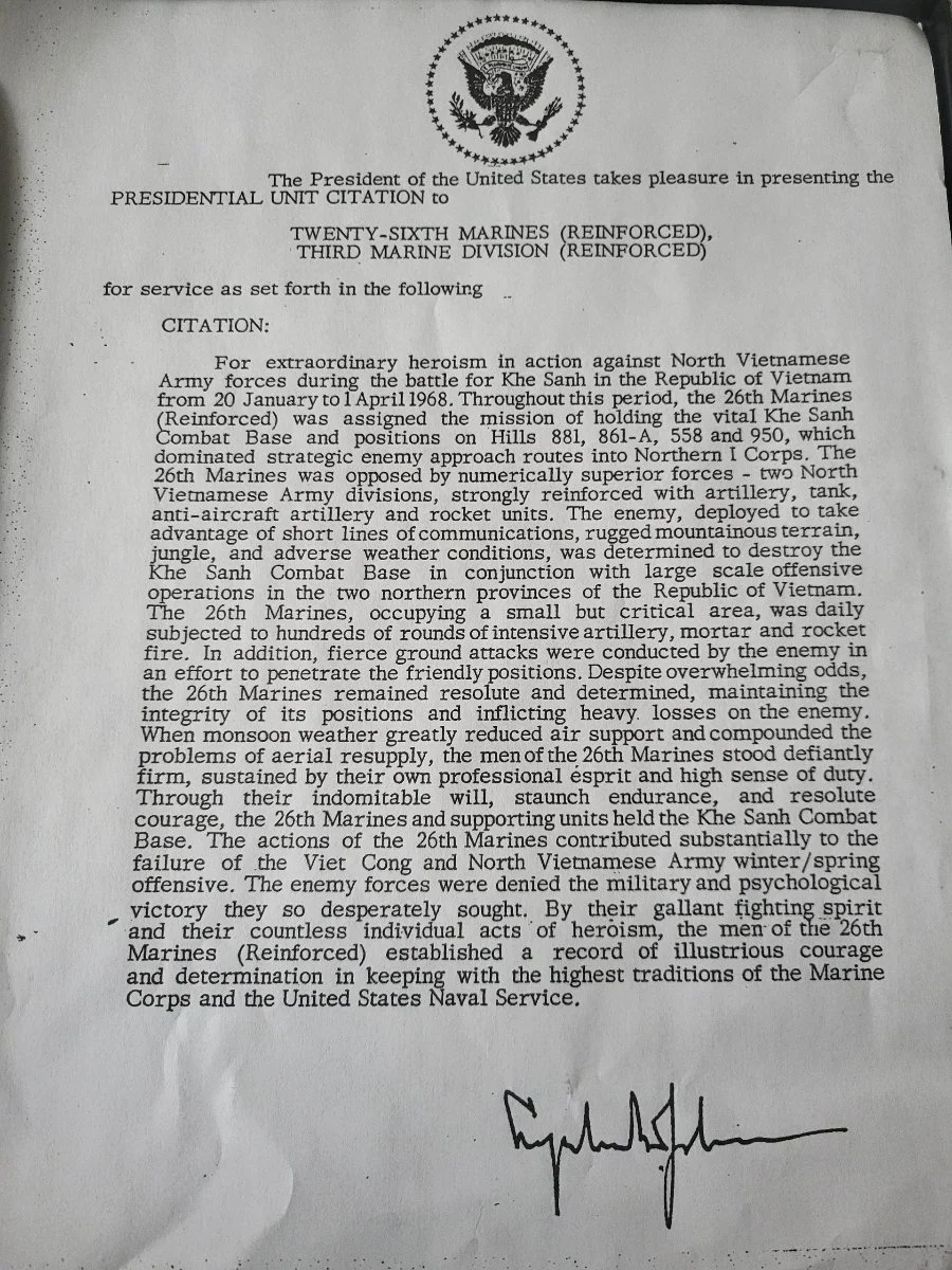 Herbert Benson - USMC 1968-69 — USA WARRIOR STORIES