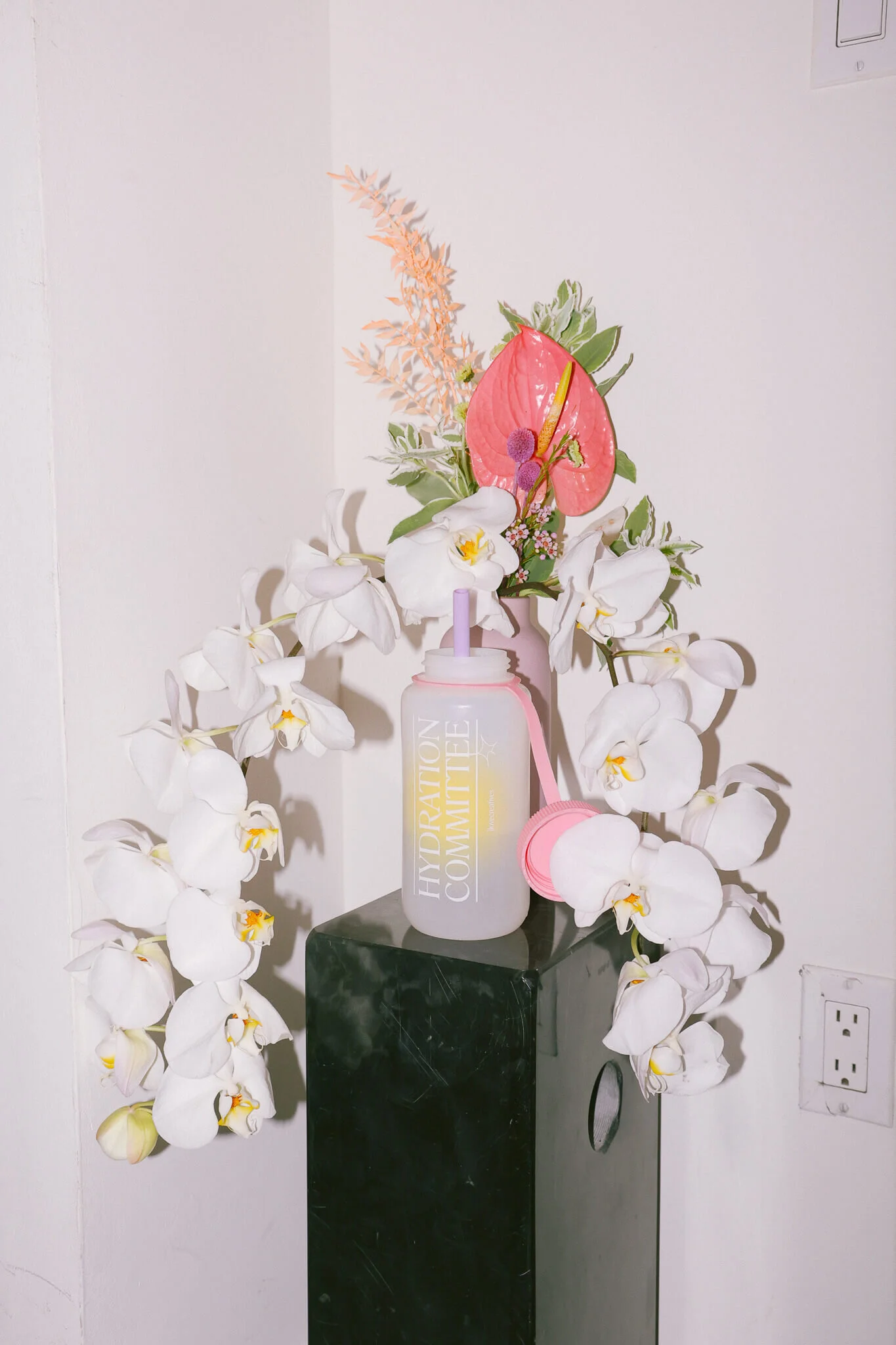 "Hydration Commitee" Nalgene with Purple Silicone Straw — ilovecreatives