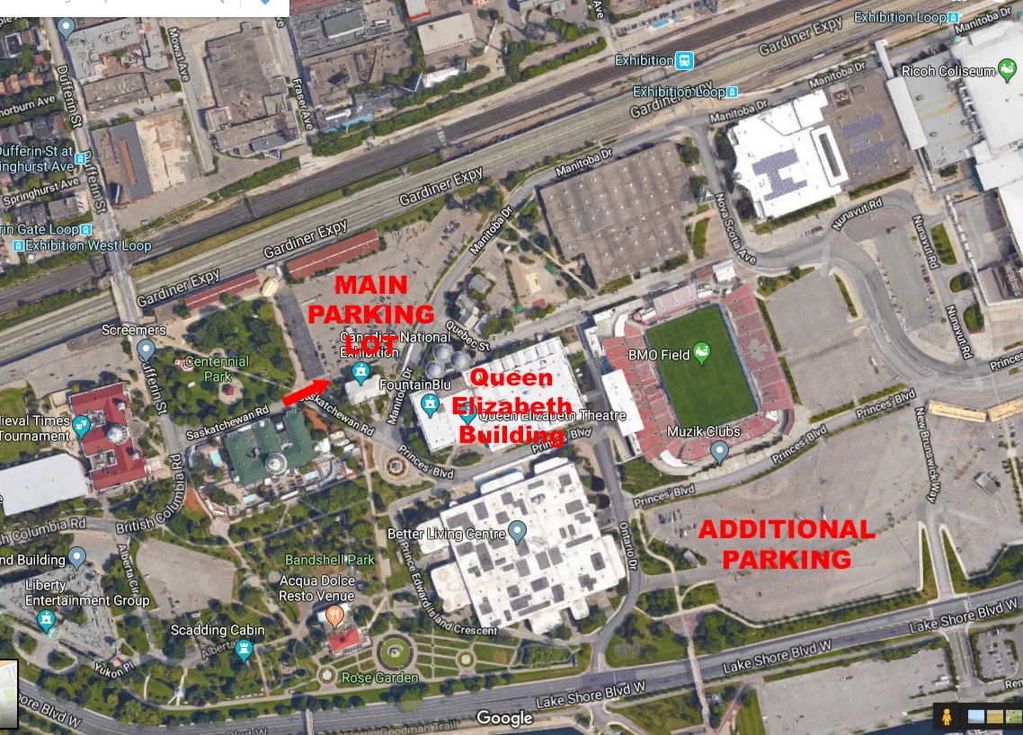 Parking Map — Toronto Vintage Show